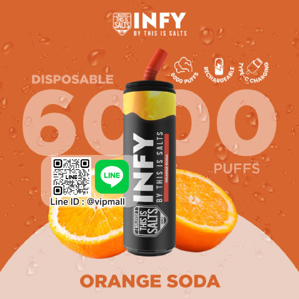 INFY 6000 Puff กลิ่น ส้มโซดา (Orange Soda)